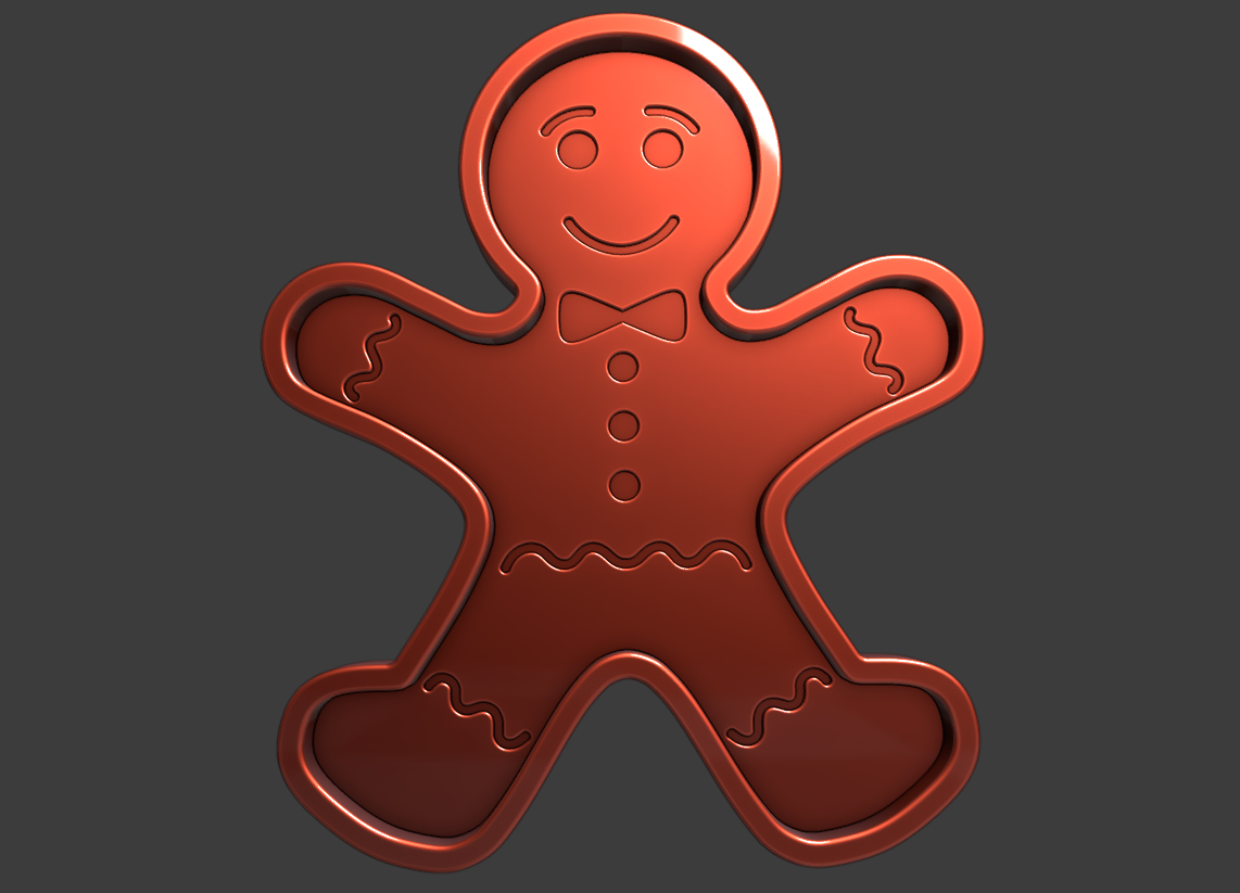 3D file Gingerbread Man Tray - CNC Files for Wood (svg, dxf, eps, ai ...