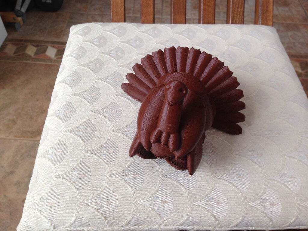 Free STL file Turkey on a plate 🦃・Object to download and to 3D print・Cults