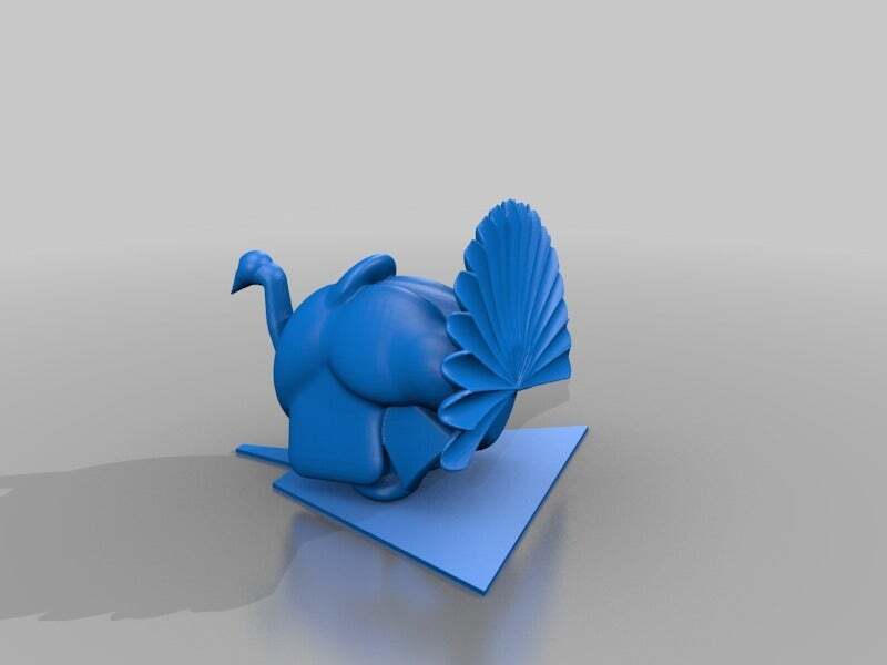 Free STL file Turkey on a plate 🦃・Object to download and to 3D print・Cults