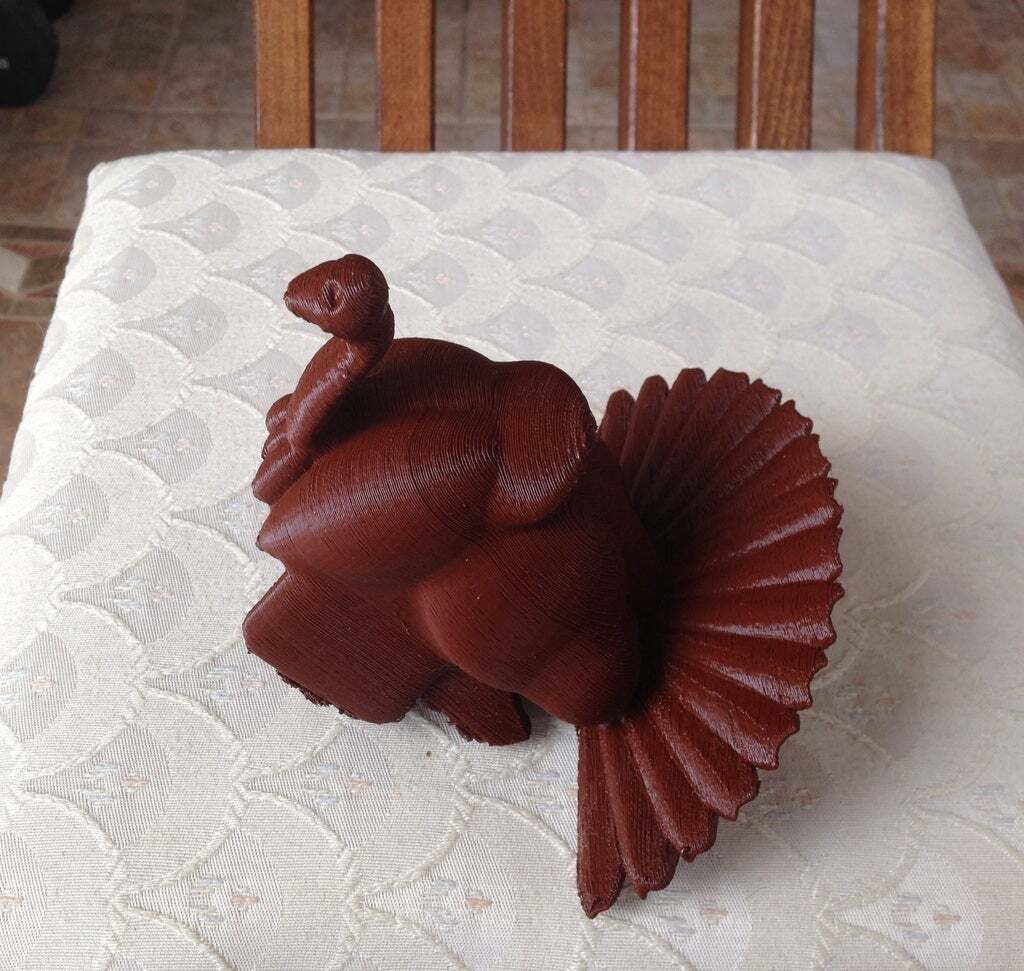 Free STL file Turkey on a plate 🦃・Object to download and to 3D print・Cults