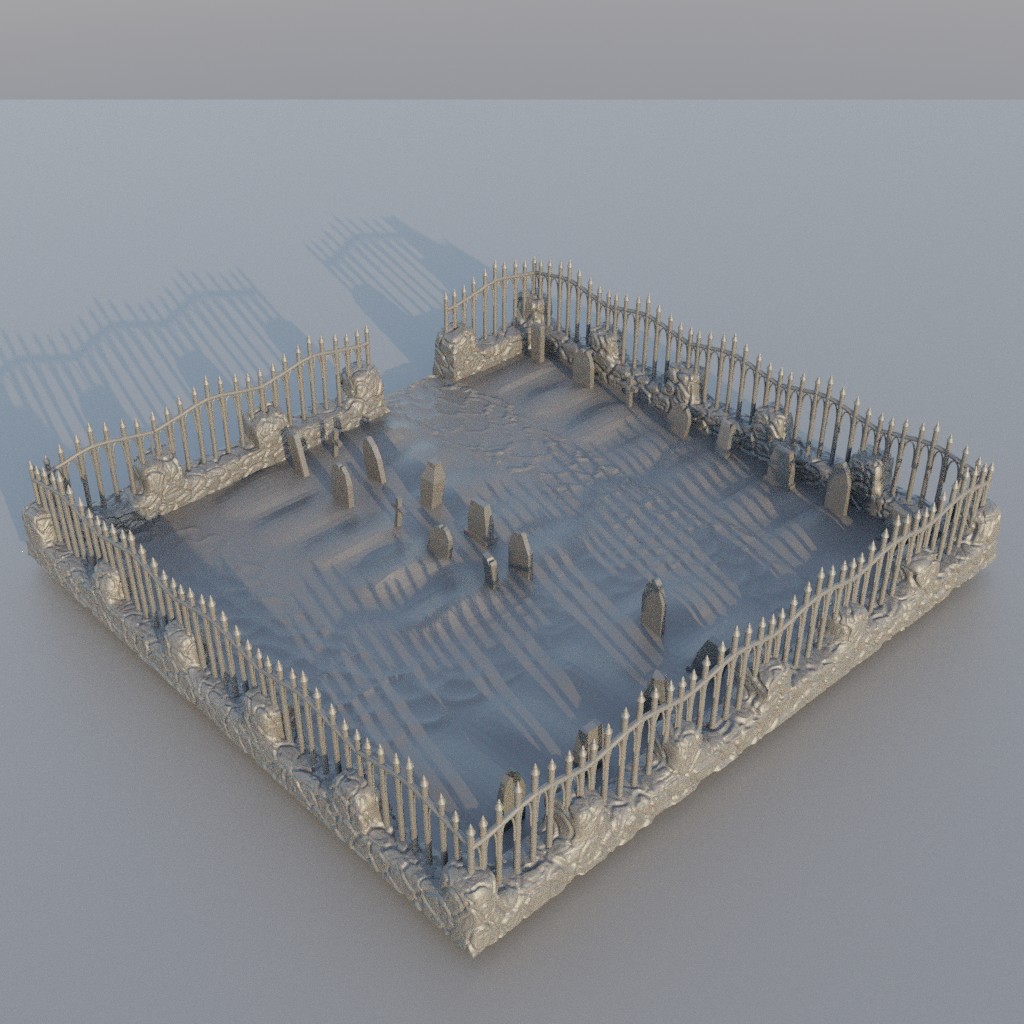 Free STL file Medieval Graveyard Small・3D printing idea to download・Cults