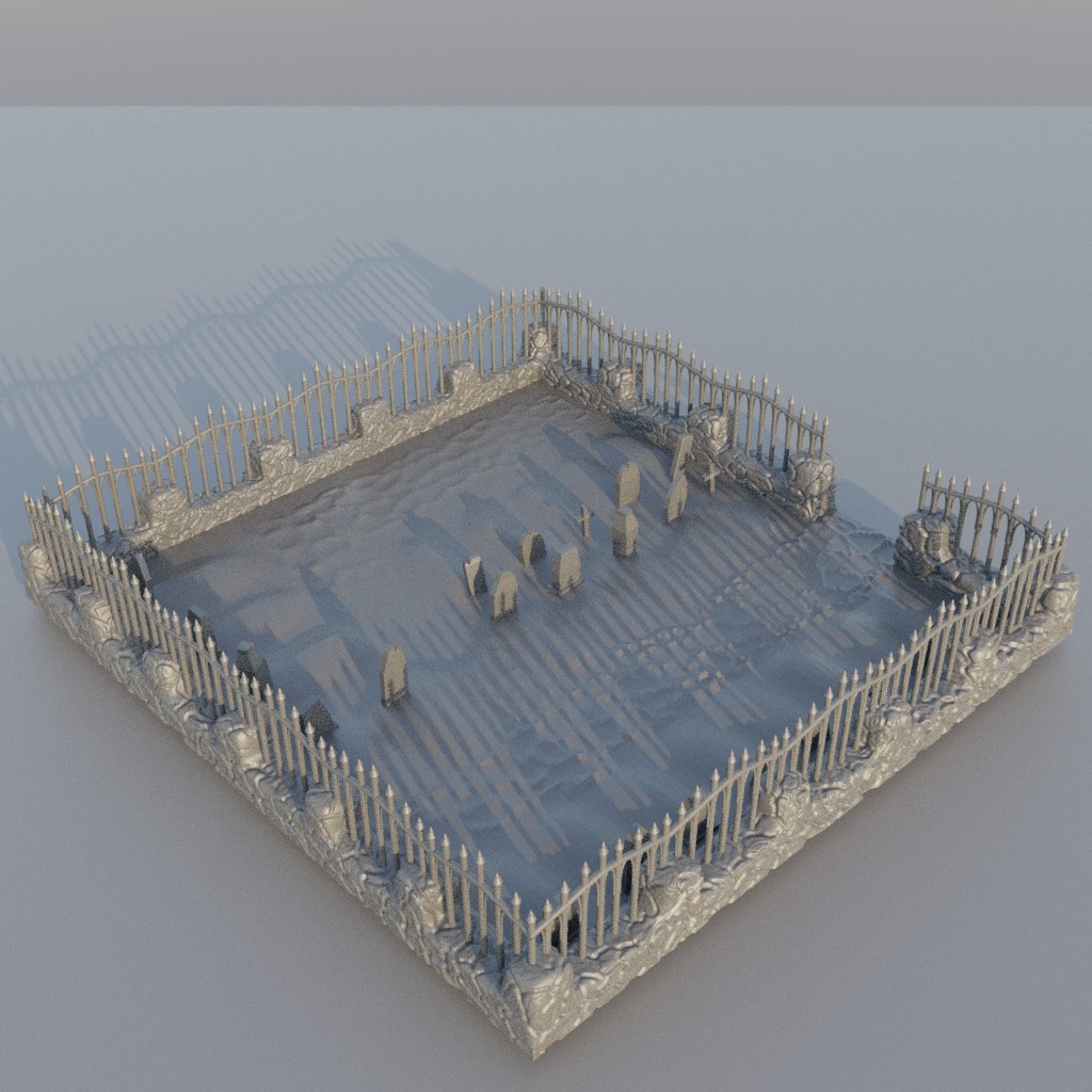 Free STL file Medieval Graveyard Small・3D printing idea to download・Cults