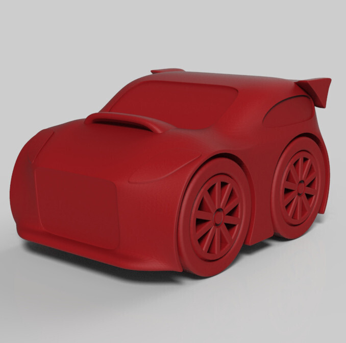 STL file cartoon car・3D print model to download・Cults