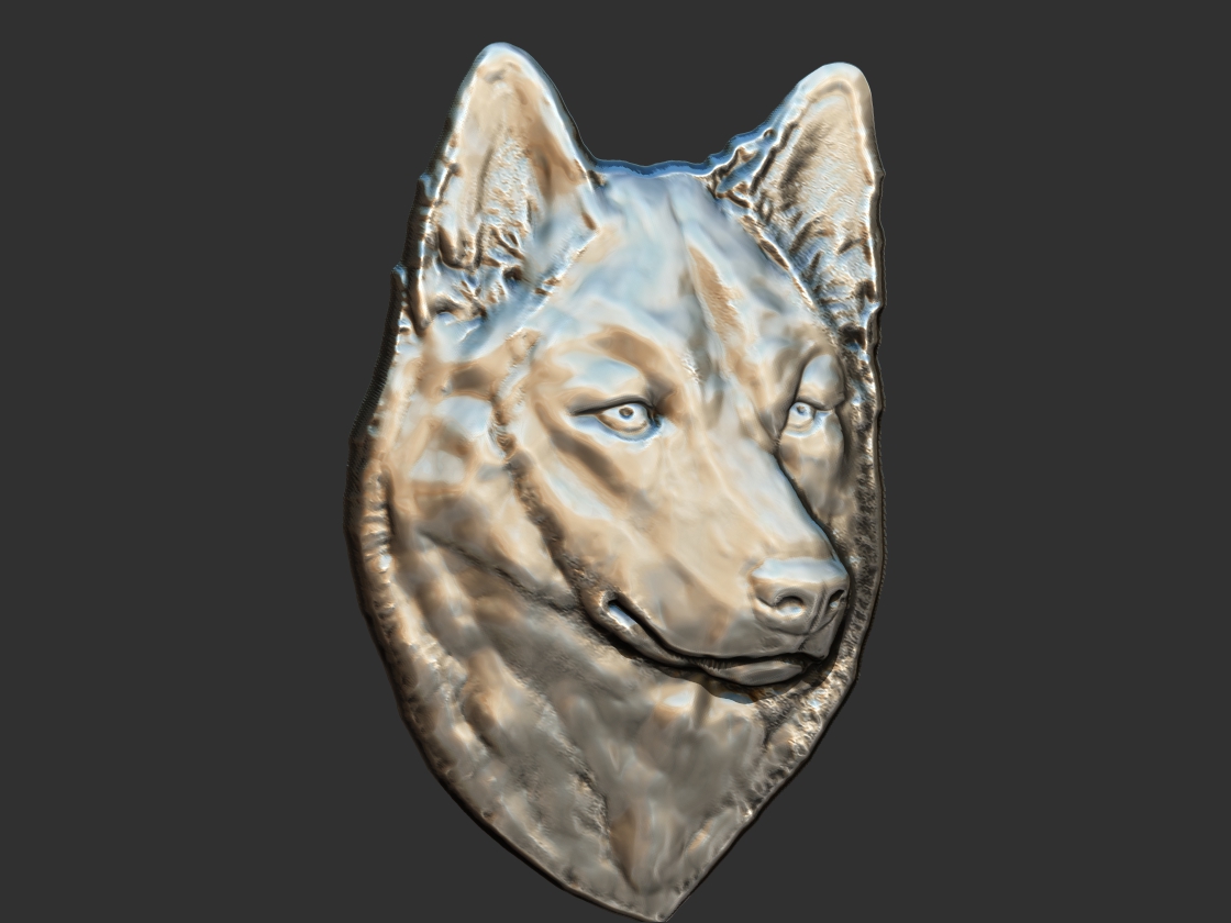 STL file Siberian Husky Head 3D Relief 👫・Design to download and 3D ...