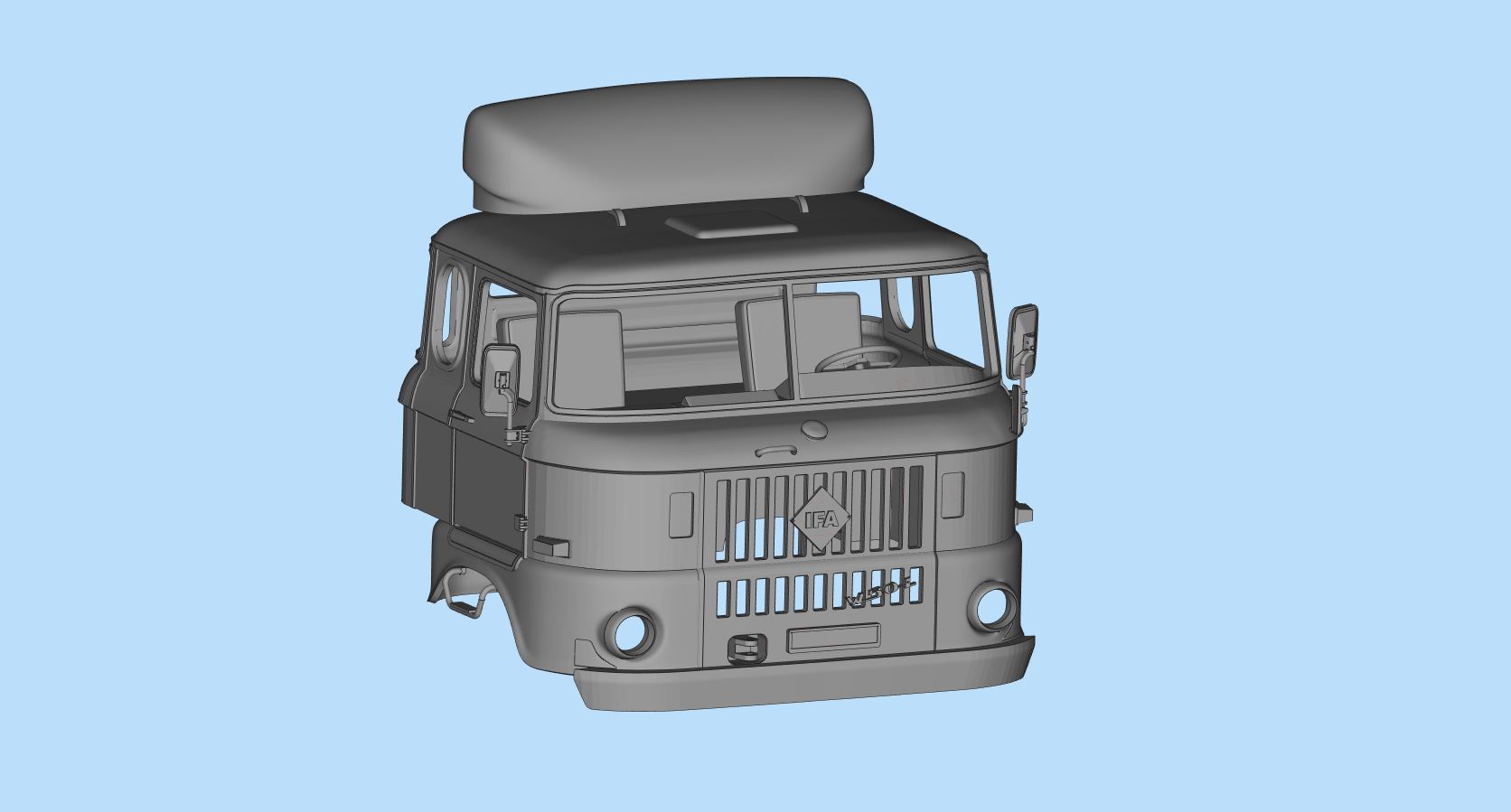 3D file IFA W50 Long Cab 3D print model IFA W50 🚕・Model to download and ...