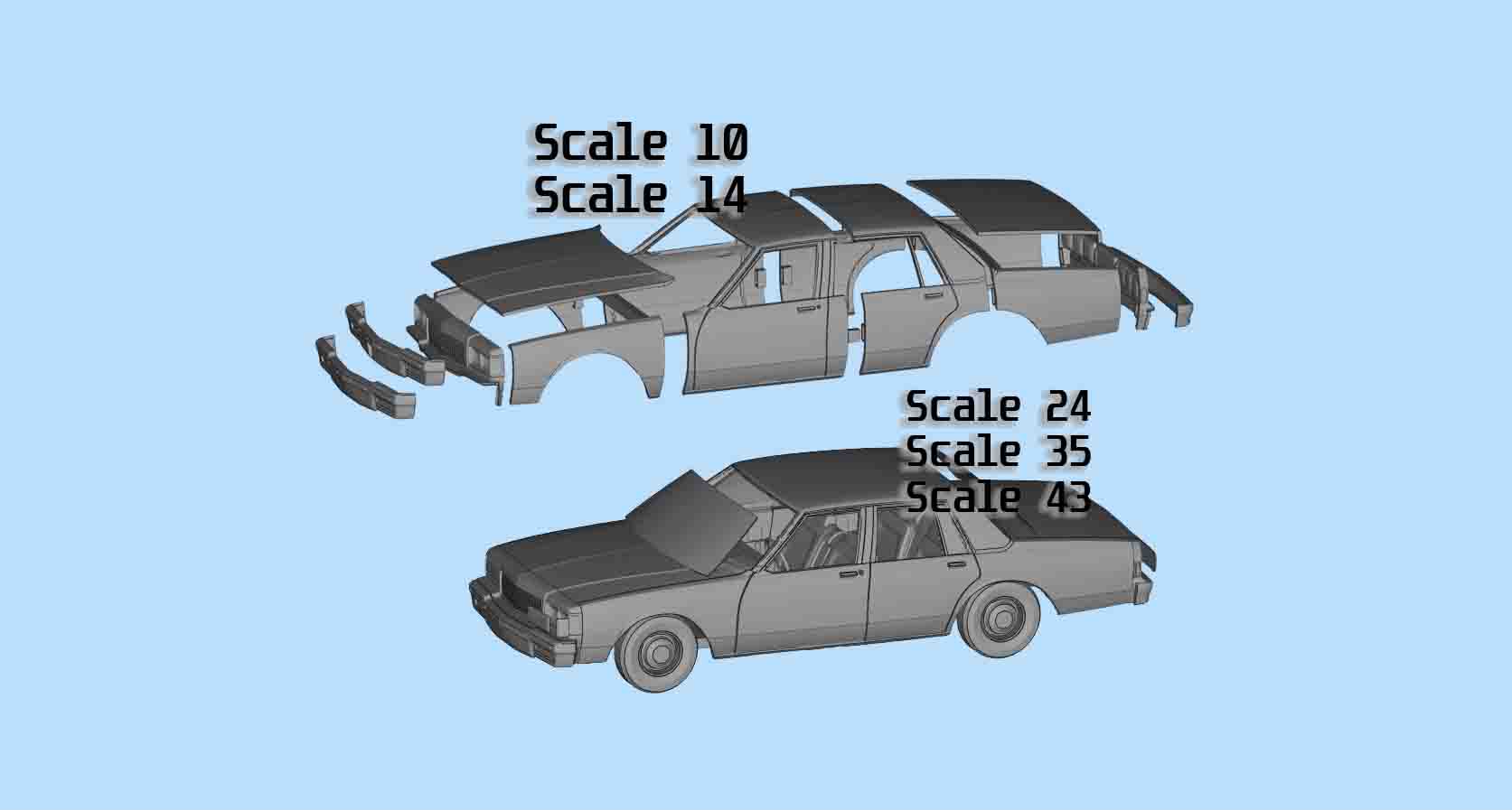 3D file 3D printing STL file Chevrolet Caprice Classic RCcar 📁・3D ...