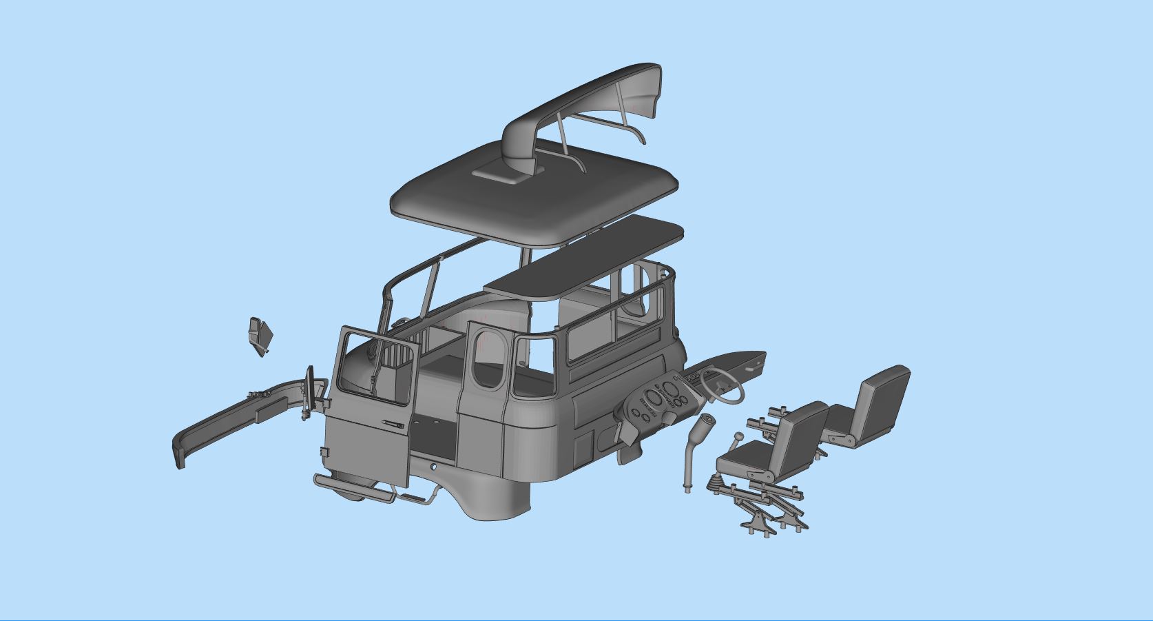 3D file IFA W50 Long Cab 3D print model IFA W50 🚕・Model to download and ...