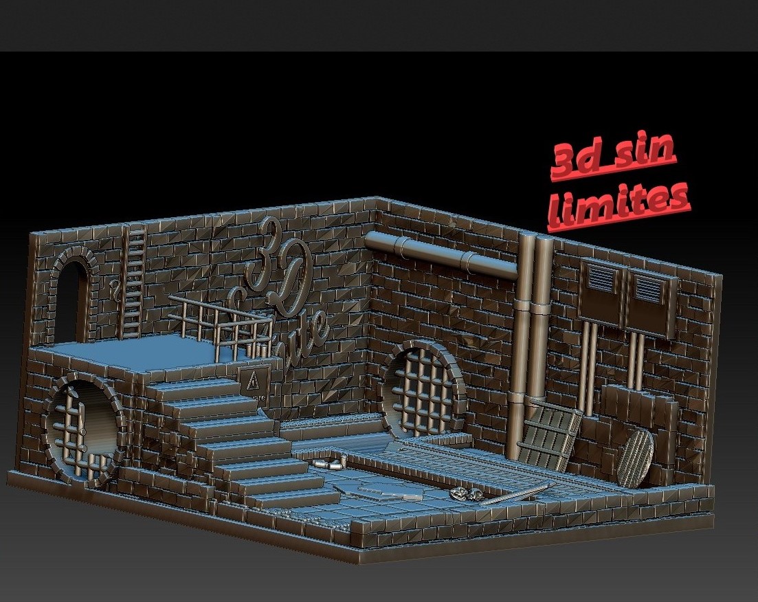 STL file underground diorama・3D print design to download・Cults