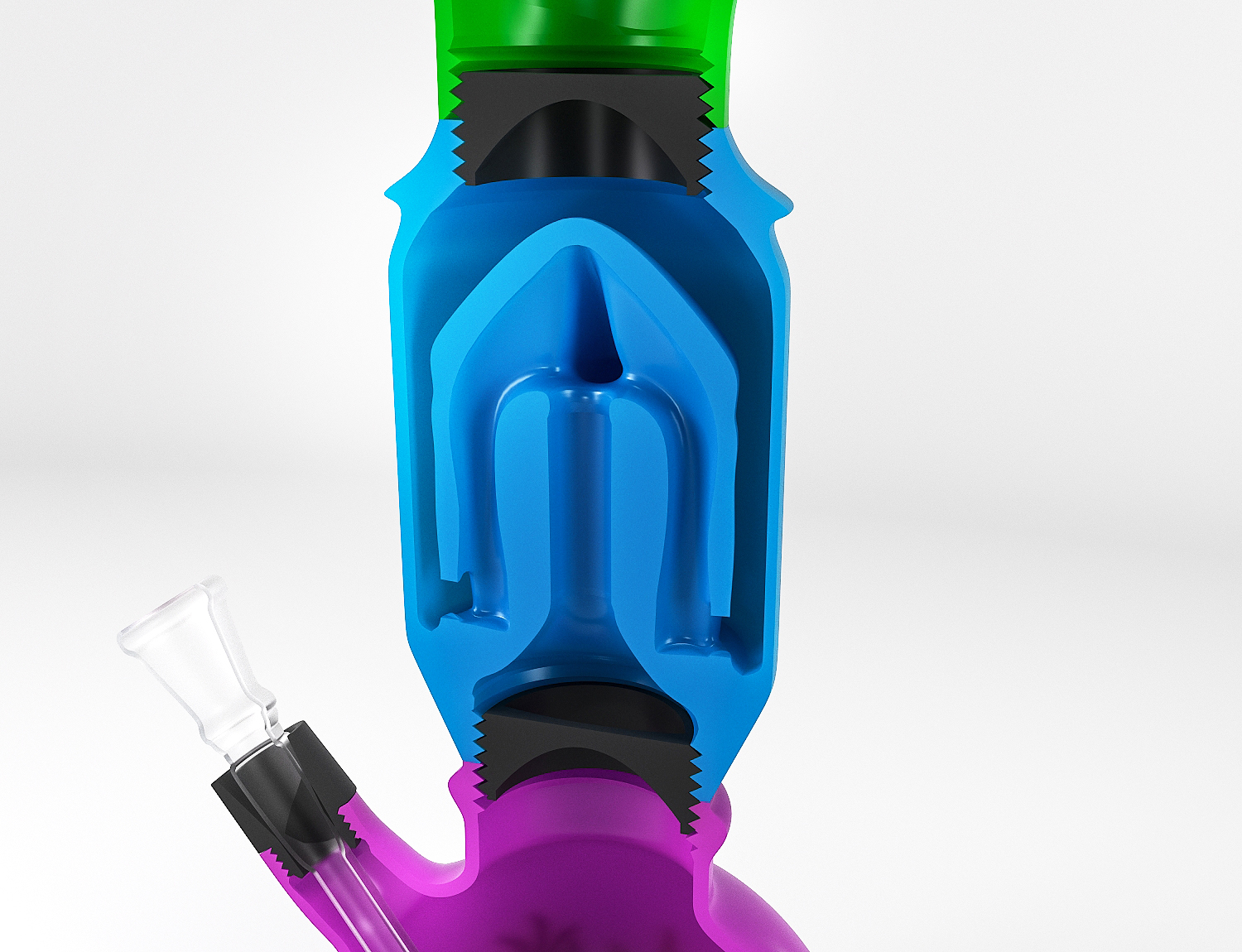 STL file Build a Custom Bong - Middle Part (Percolator)・3D printer ...