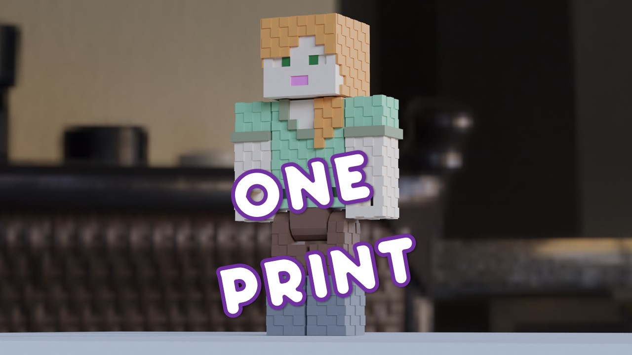 Archivo STL ALEX ARTICULADO 1 PRINT MINECRAFT・Plan de impresora 3D para ...