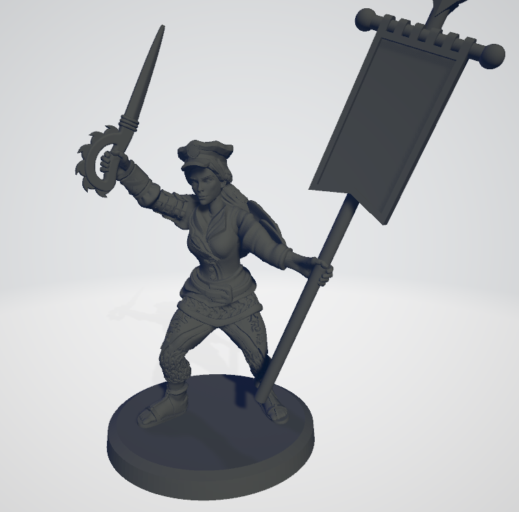Free STL file Female Guardsman Commisar (penal legion) ♀️・3D printing ...