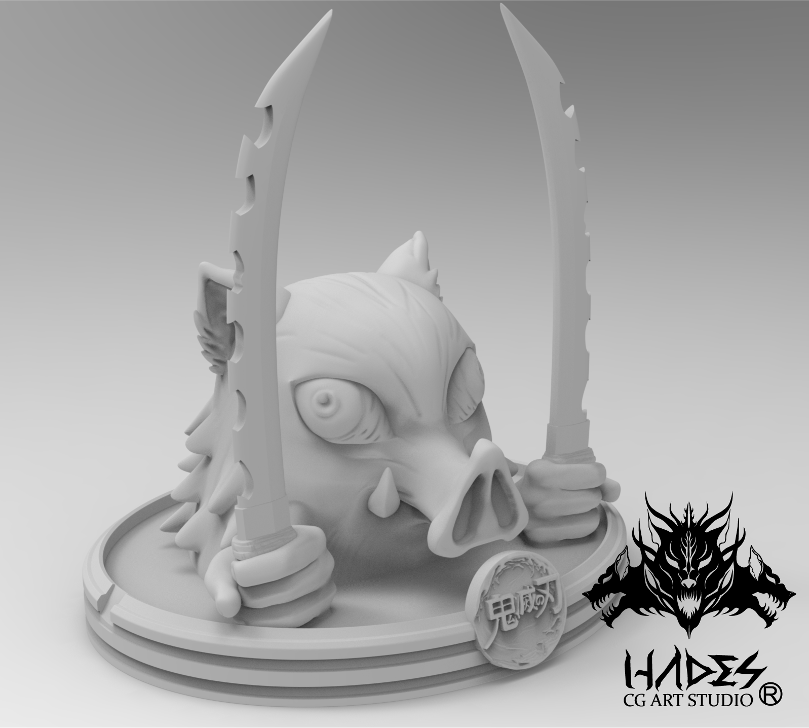 STL file DEMON SLAYER INOSUKE HASHIBIRA Statue・Template to download and ...