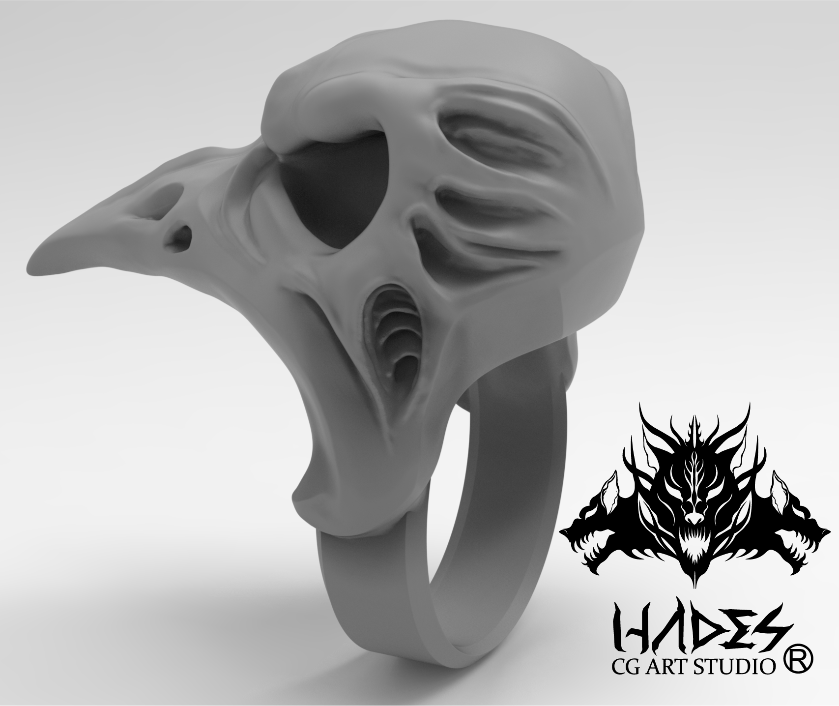 STL file RAVEN RING・3D print design to download・Cults