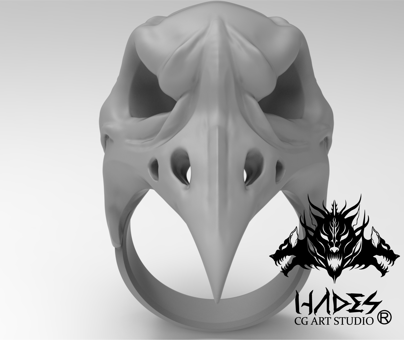 STL file RAVEN RING・3D print design to download・Cults