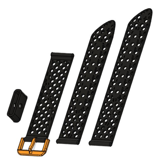 Файл STL Watch strap (20mm) ⌚・Дизайн 3D-печати для загрузки3D・Cults