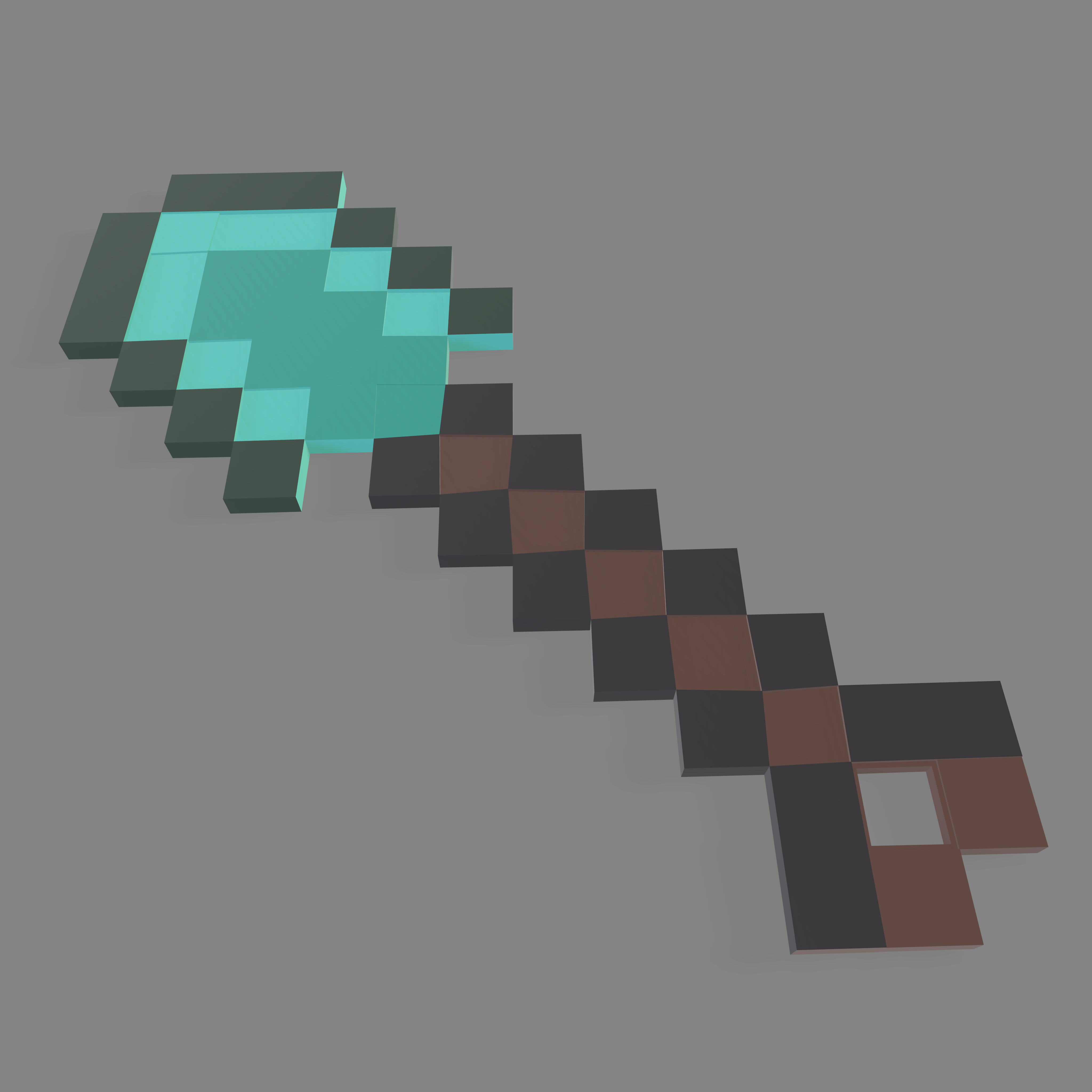 3D file KEYRING - MINECRAFT Tools Set 1 - X5 Tools・3D print design to ...