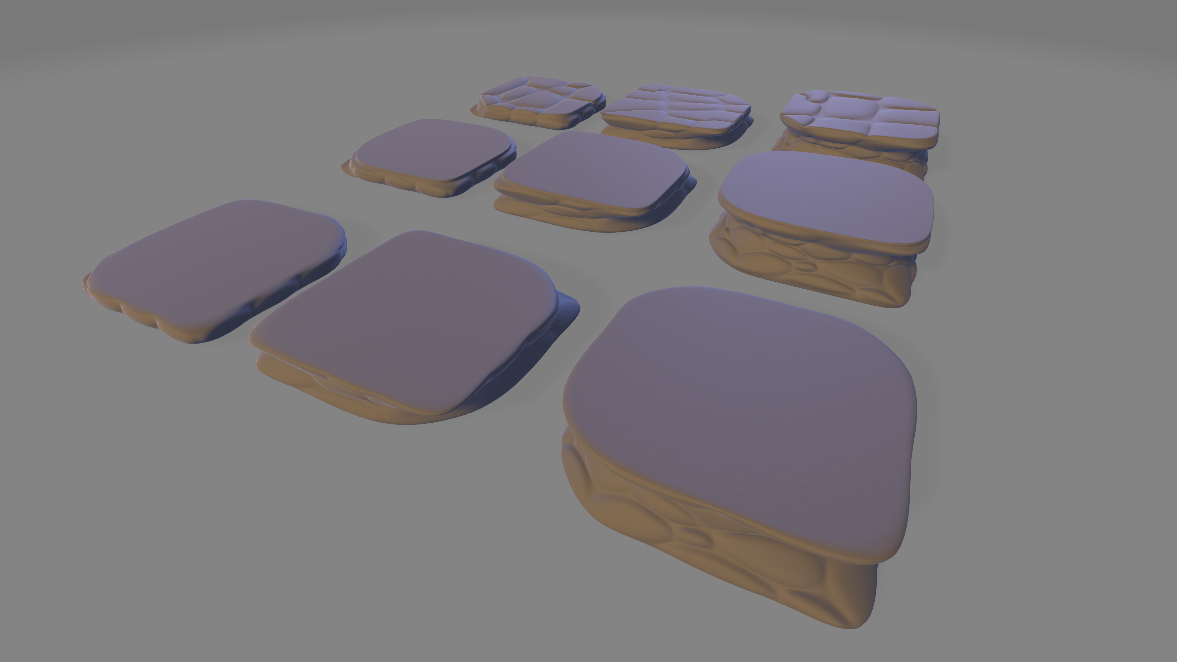 3D file MODEL BASE - Old Stone Square - X3 SYTLES (9 VARIANTS)・Model to ...