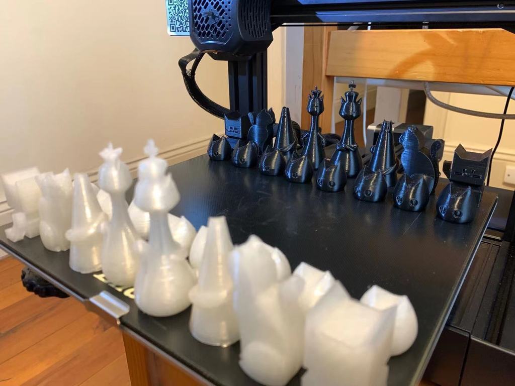 Free STL file Chess Cats (added Meow Board!) ♟️・3D printing model to ...