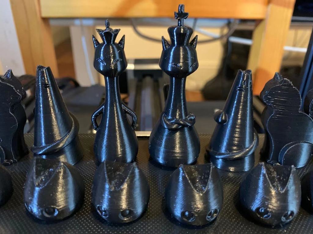 Free STL file Chess Cats (added Meow Board!) ♟️・3D printing model to ...