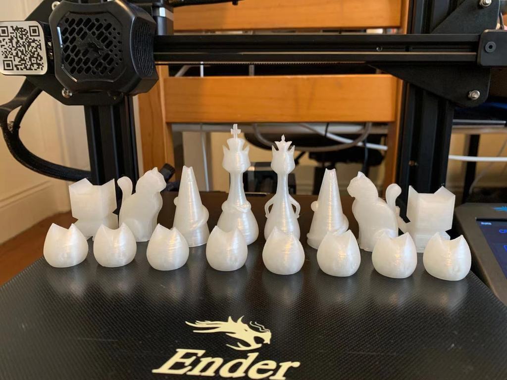 Free STL file Chess Cats (added Meow Board!) ♟️・3D printing model to ...