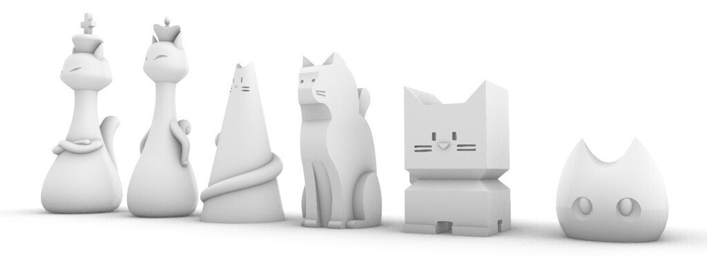 Free STL file Chess Cats (added Meow Board!) ♟️・3D printing model to ...