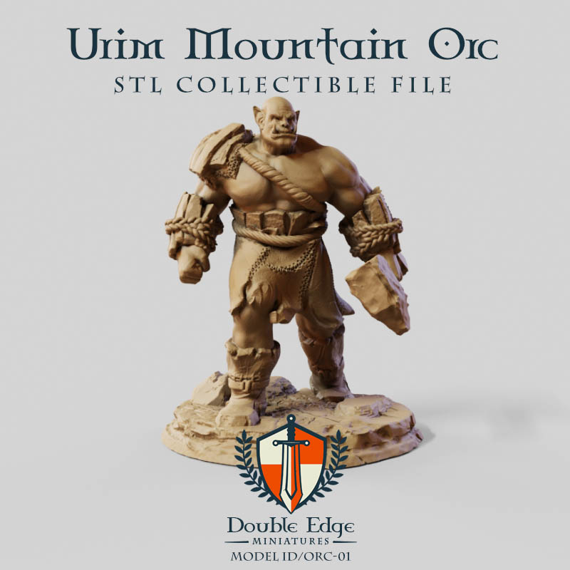 3D file Urim Mountain Orc - ORC_01・Design to download and 3D print・Cults
