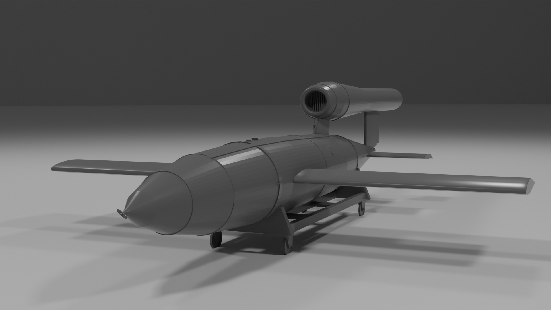 STL file V1 rocket, V1 bomb, german super weapon・3D printer design to ...