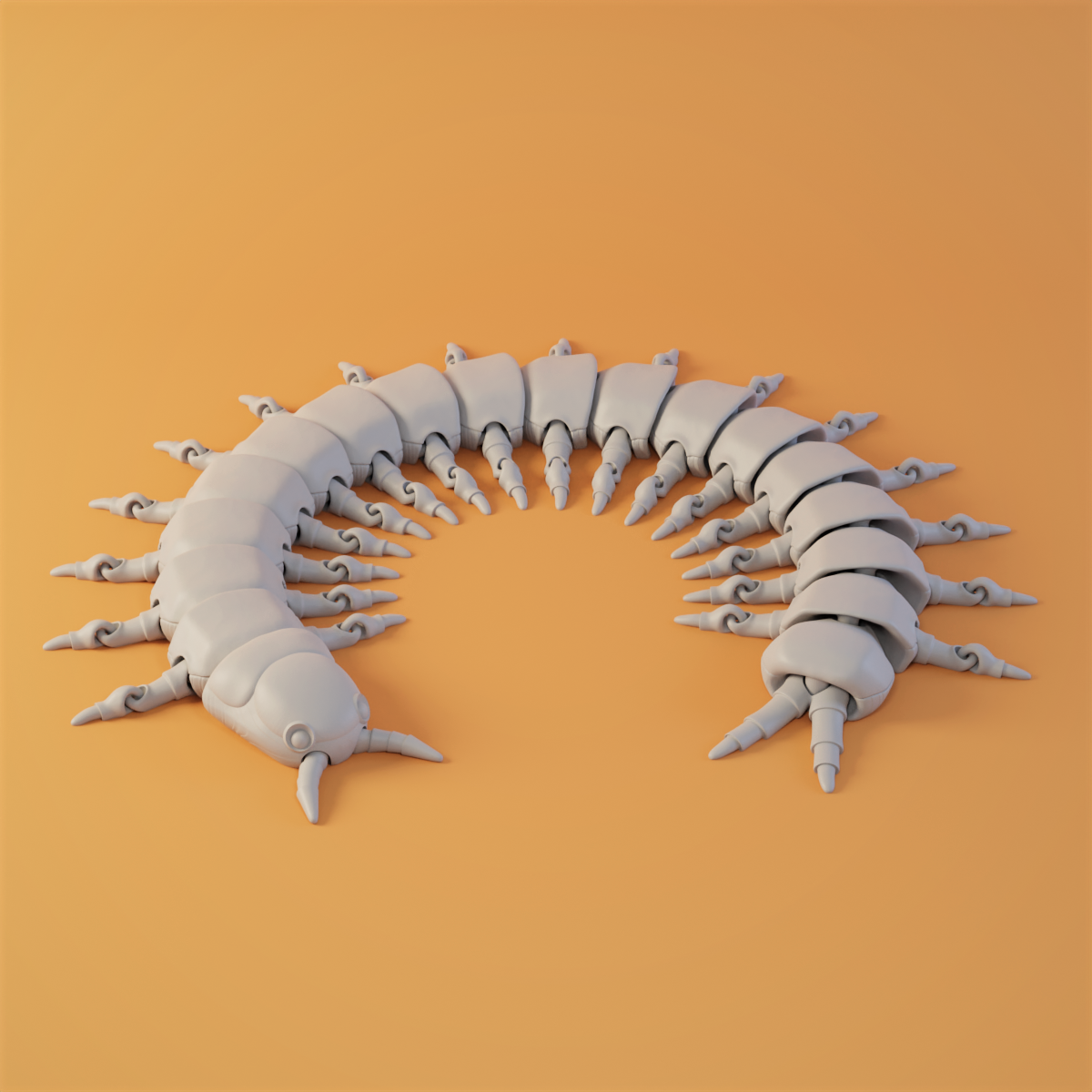 Datei STL Flexi Centipede print-in-place・Modell für 3D-Druck zum ...