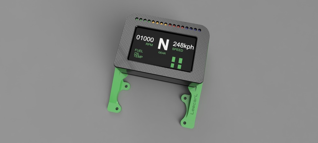 Archivo STL gratis Nextion Dash y RPM LEDS para SimHub・Diseño ...