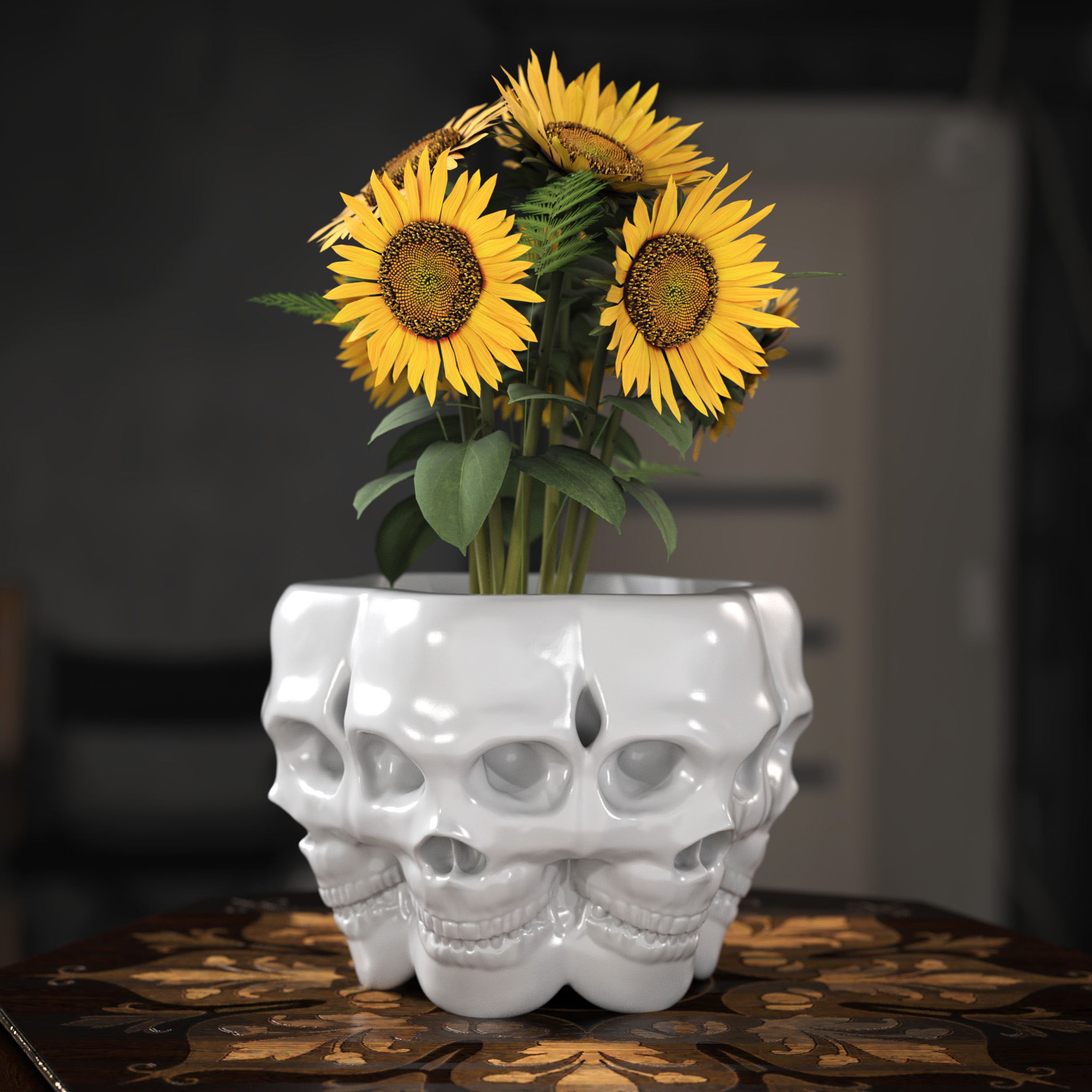 STL file Skulls Vase・3D printing idea to download・Cults