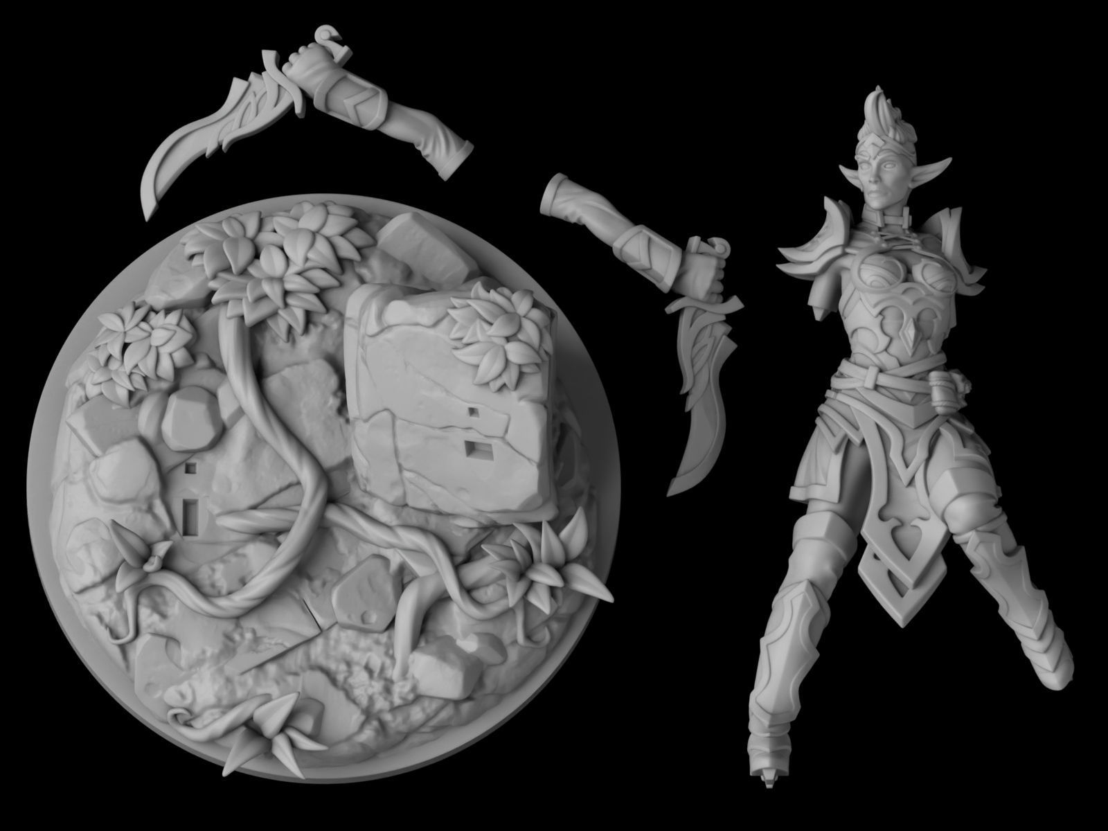 Free STL file Elf Warrior 🧝・3D printing model to download・Cults