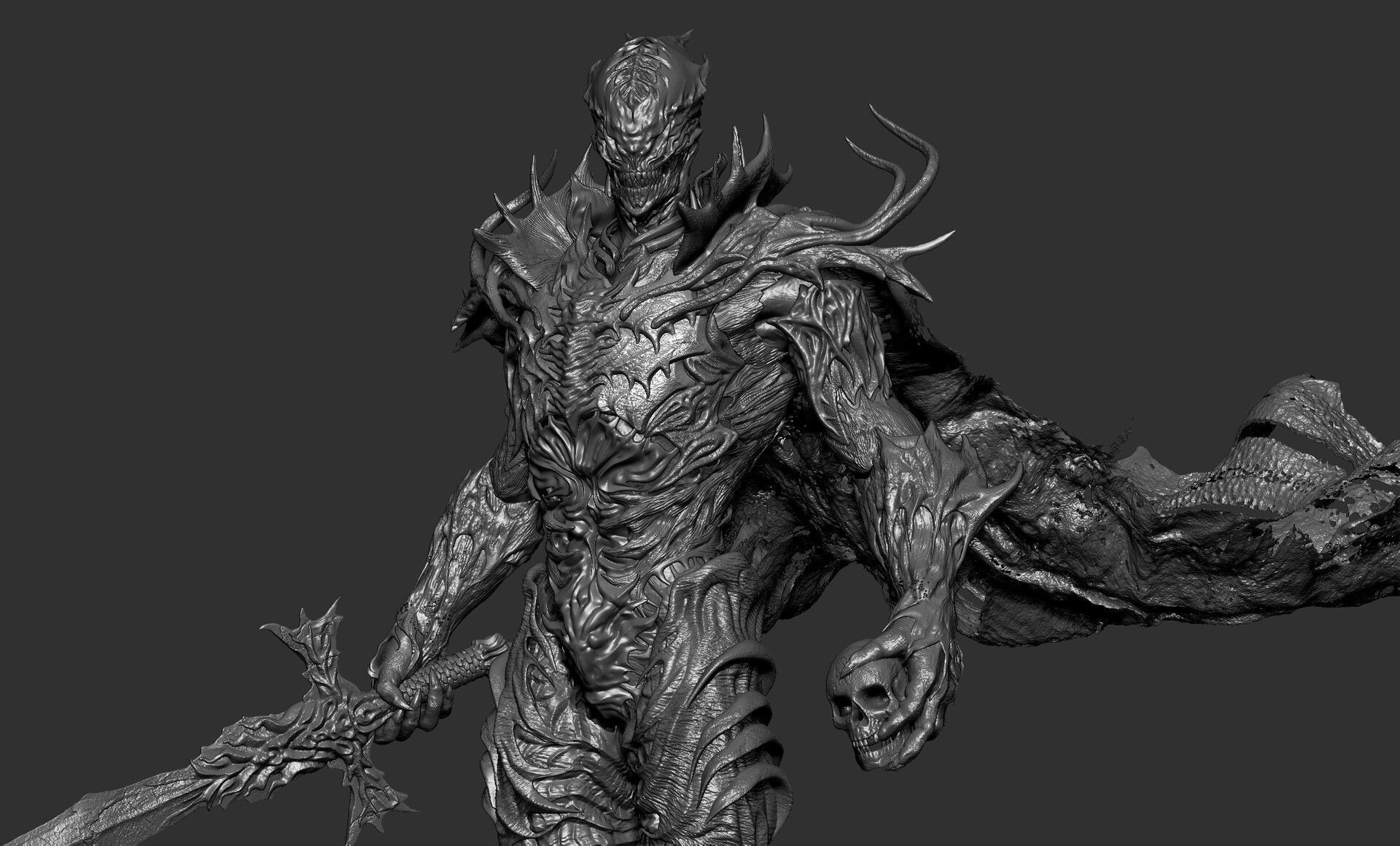 Free OBJ file Demon creature 👹・3D printable object to download・Cults