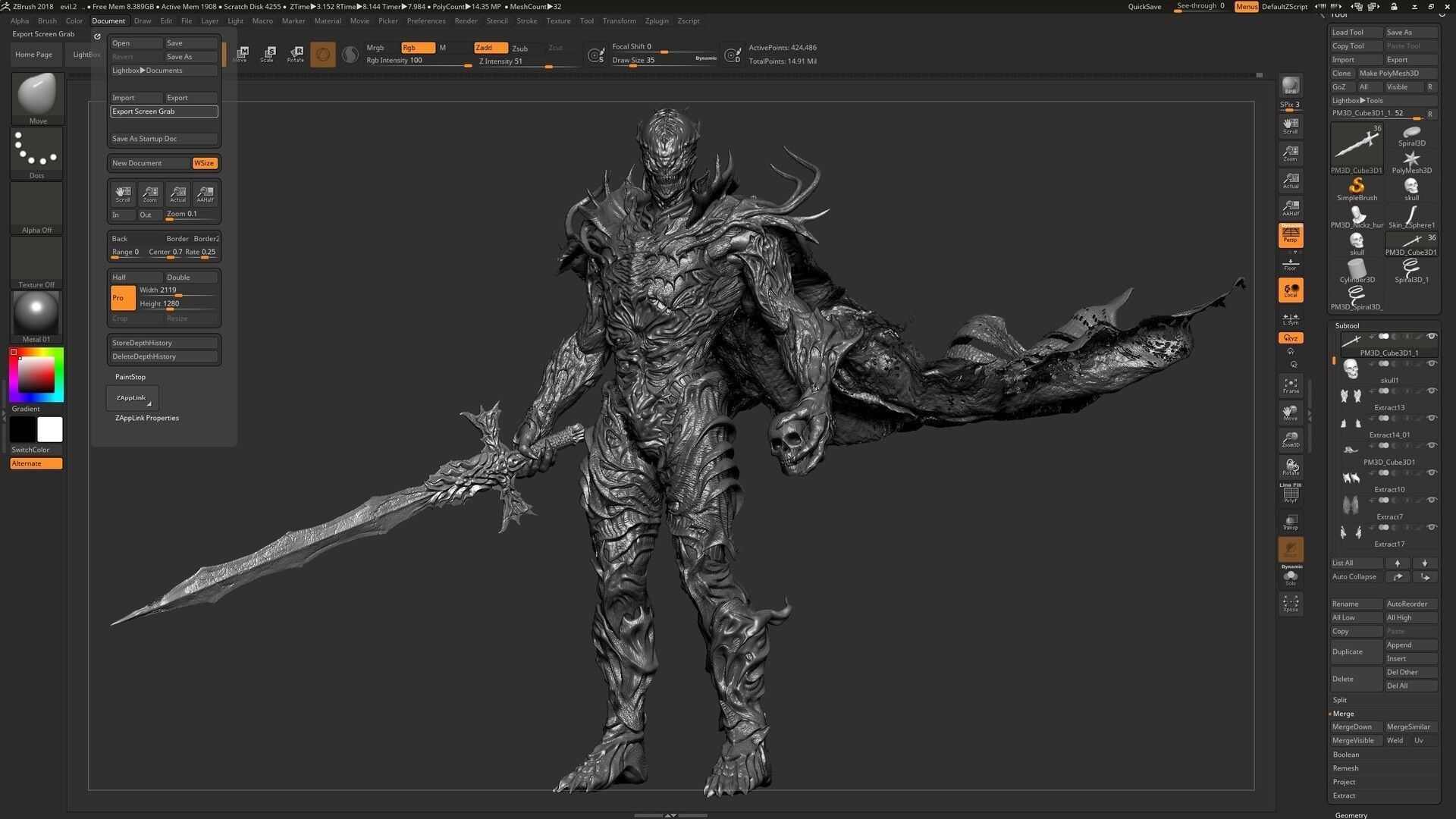 Free OBJ file Demon creature 👹・3D printable object to download・Cults