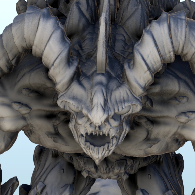 STL file Rock demon with horns - Darkness Chaos Medieval Age of Sigmar ...