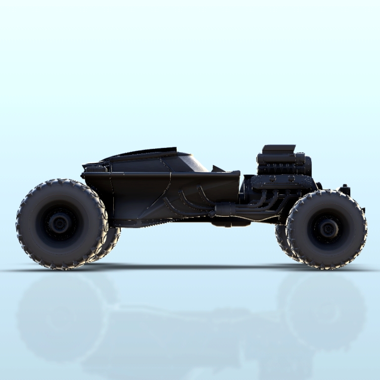 STL file Chaos vehicle 36 - Vehicle automobile SF Science-Fiction ...