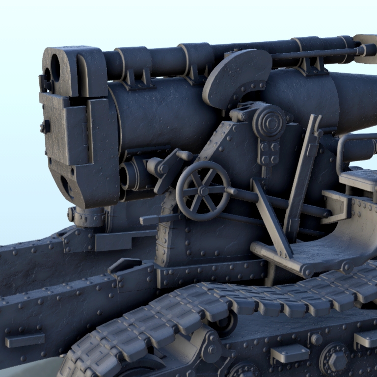 STL file B-4 203 mm howitzer M1931 and Stalinc-2 transport truck - WW2 USSR Russian Flames of ...