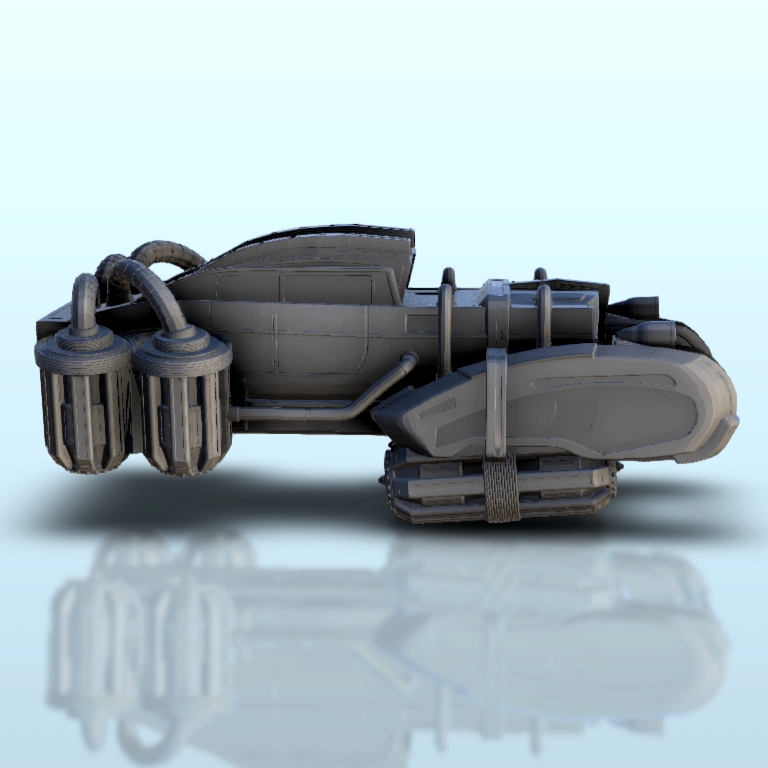 STL file SF flying car with tanks 18 - Vehicle automobile SF Science ...