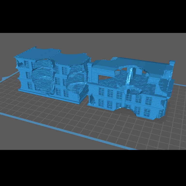 STL file Destroyed building 1 - Flames of war Bolt Action Warhammer 40 ...