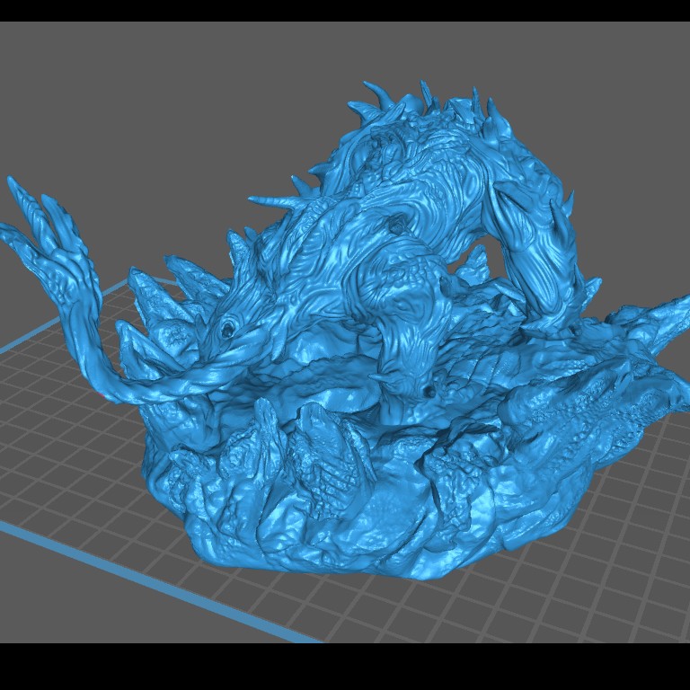 STL file Big monster with pointed carapace - Darkness Chaos Medieval ...