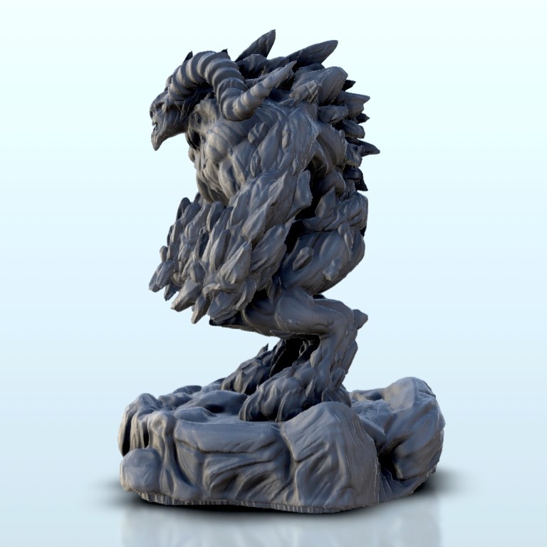STL file Rock demon with horns - Darkness Chaos Medieval Age of Sigmar ...