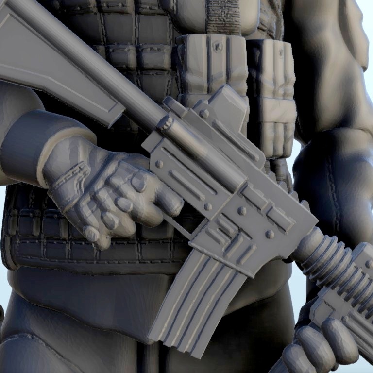 STL file Modern US soldier walking - Marines Flames of war Bolt Action ...