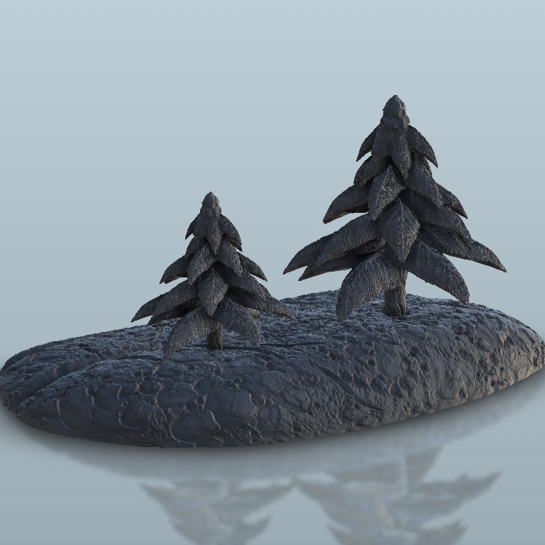 STL file Hill with track and trees - Flames of war Bolt Action Empire ...