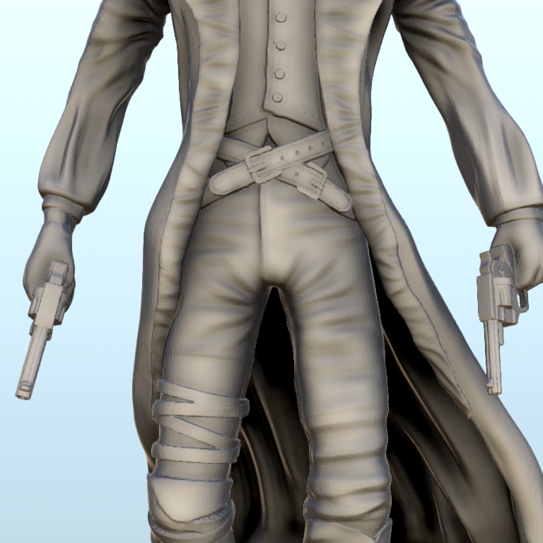 STL file Wild West cowboy with guns - Six Gun Sound Desperado Old ...