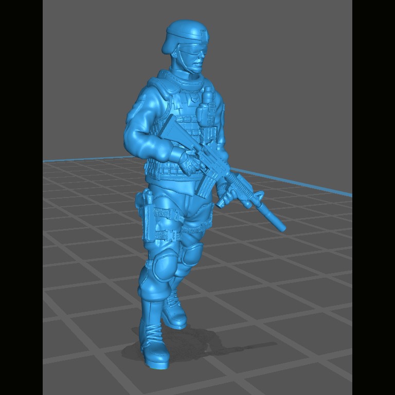 STL file Modern US soldier walking - Marines Flames of war Bolt Action ...