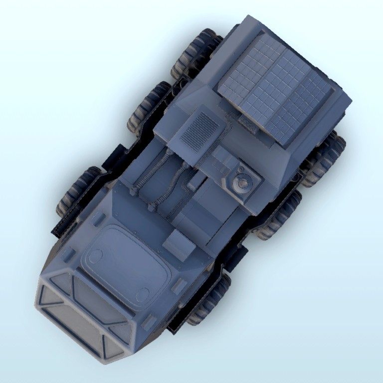 STL file All-terrain SF vehicle on wheels 13 - Vehicle tank SF Science ...