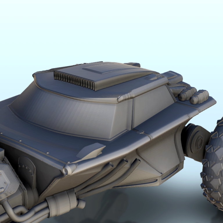 STL file Chaos vehicle 36 - Vehicle automobile SF Science-Fiction ...