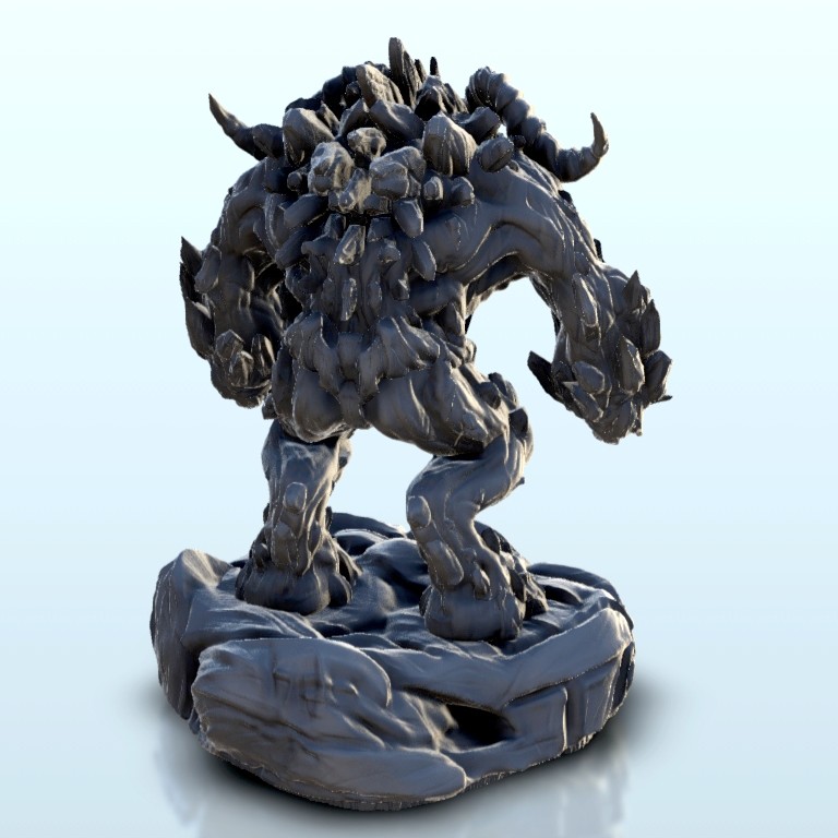 STL file Rock demon with horns - Darkness Chaos Medieval Age of Sigmar ...
