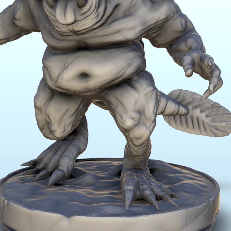 STL file Amphibian crested monster - Darkness Chaos Medieval Age of ...