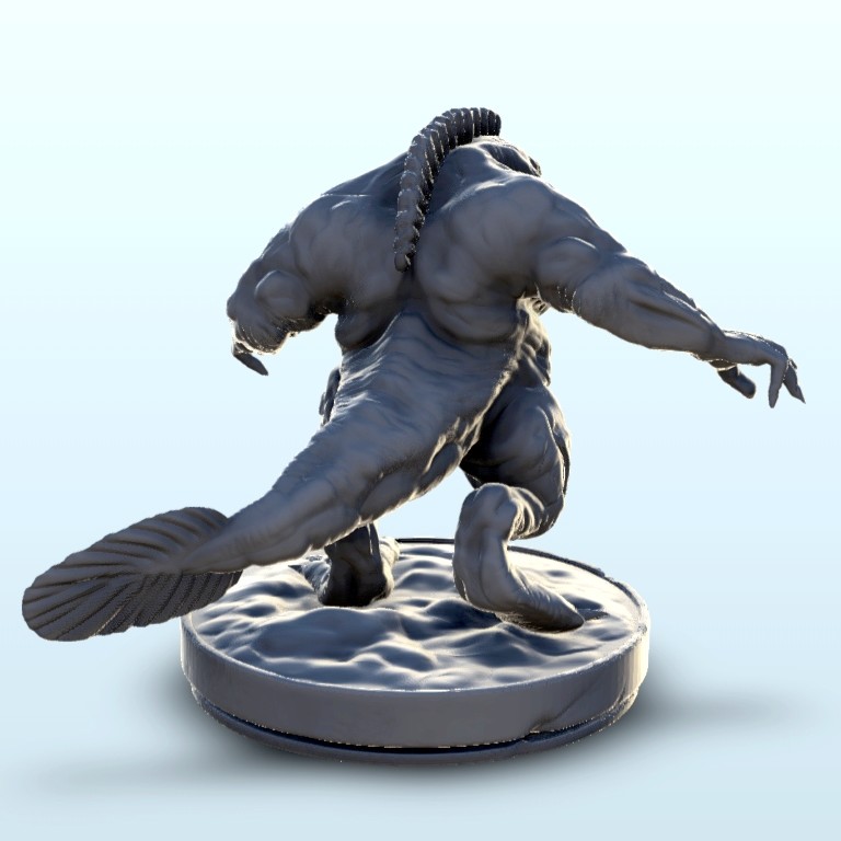 STL file Amphibian crested monster - Darkness Chaos Medieval Age of ...
