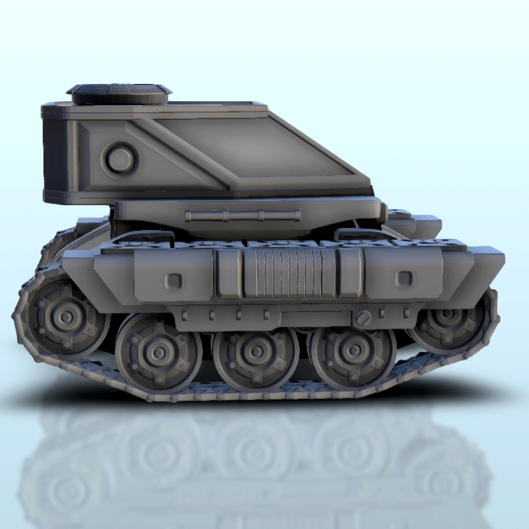 STL file Tracked cab vehicle 1 - Vehicle tank SF Science-Fiction・3D ...